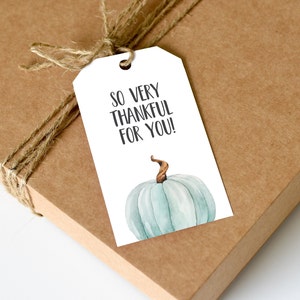 Thank You Gift Tag, Thanksgiving Tag, Printable Fall Tag, Grateful ...
