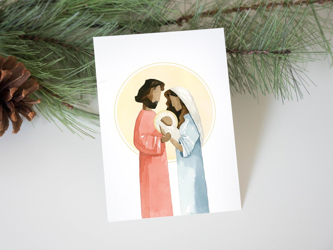 Holy Family Christmas Nativity Print | Printable Christian Christmas ...