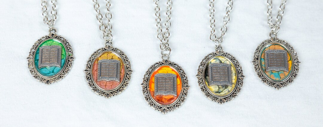 Ten Commandments Resin Necklace - Etsy