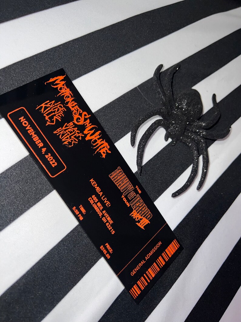 Custom Acrylic Motionless in White Concert Ticket Virtual Ticket Art ...