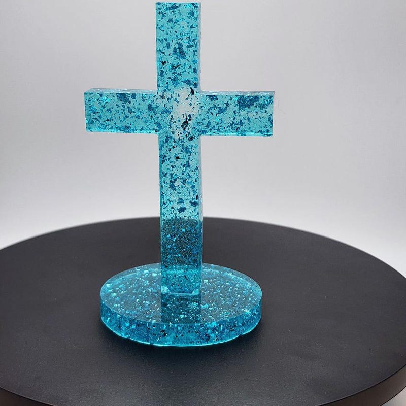 Resin Cross Necklace - Etsy