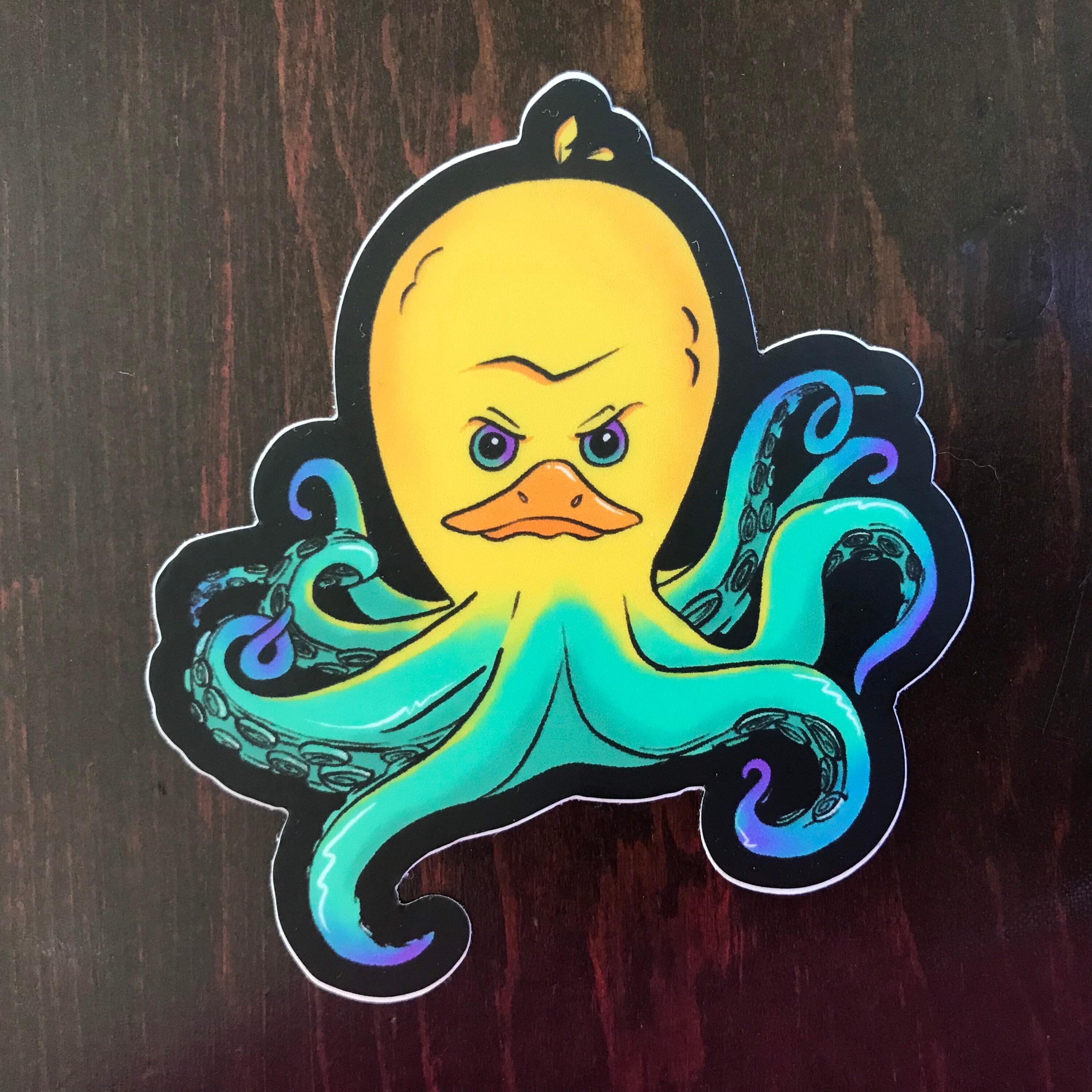 Cute Quacken Sticker Nerdy Sticker Laptop Decal. Funny | Etsy