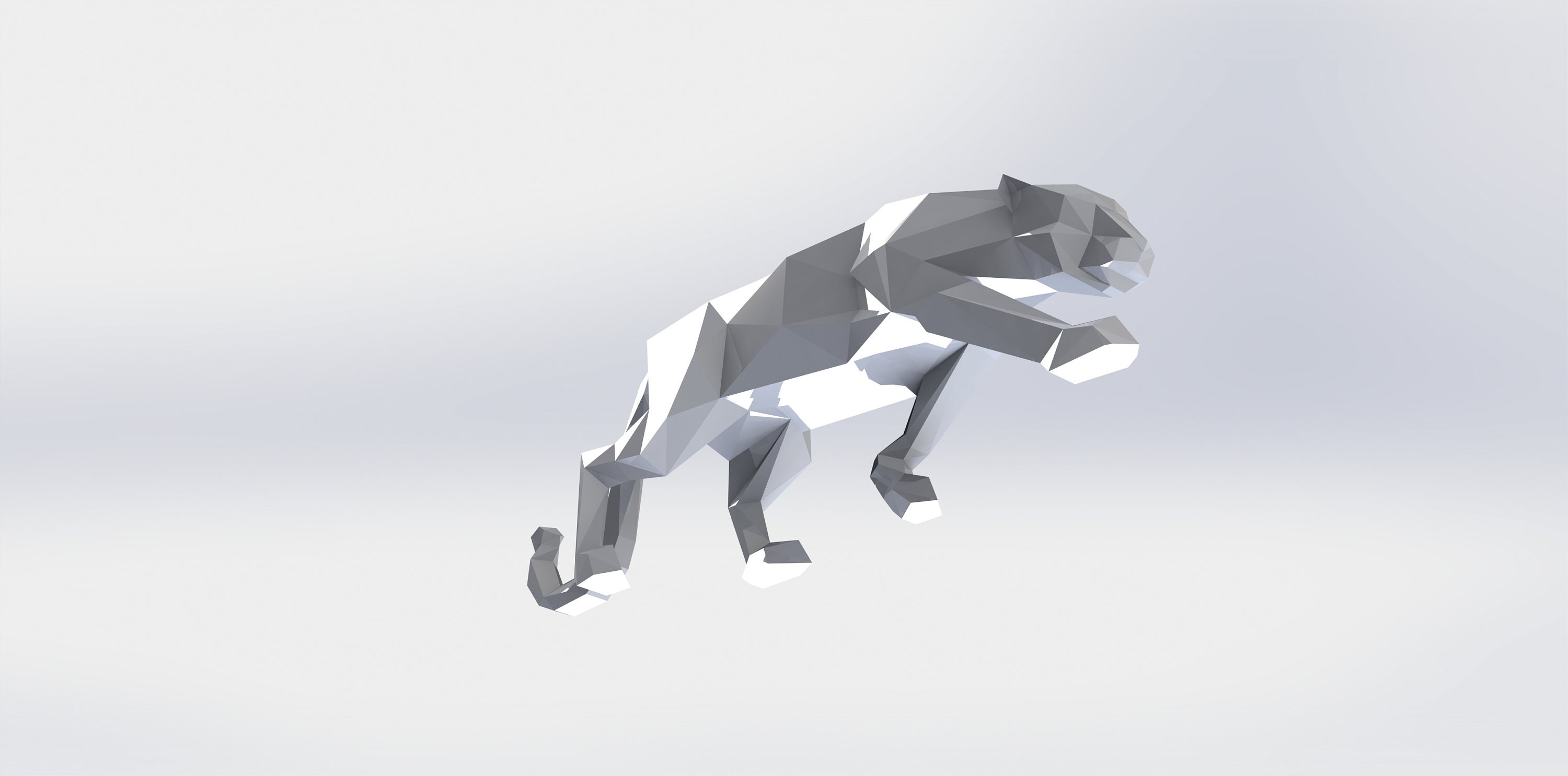 Panther Low Poly - Etsy UK