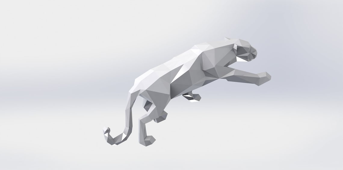 Panther Low Poly - Etsy UK