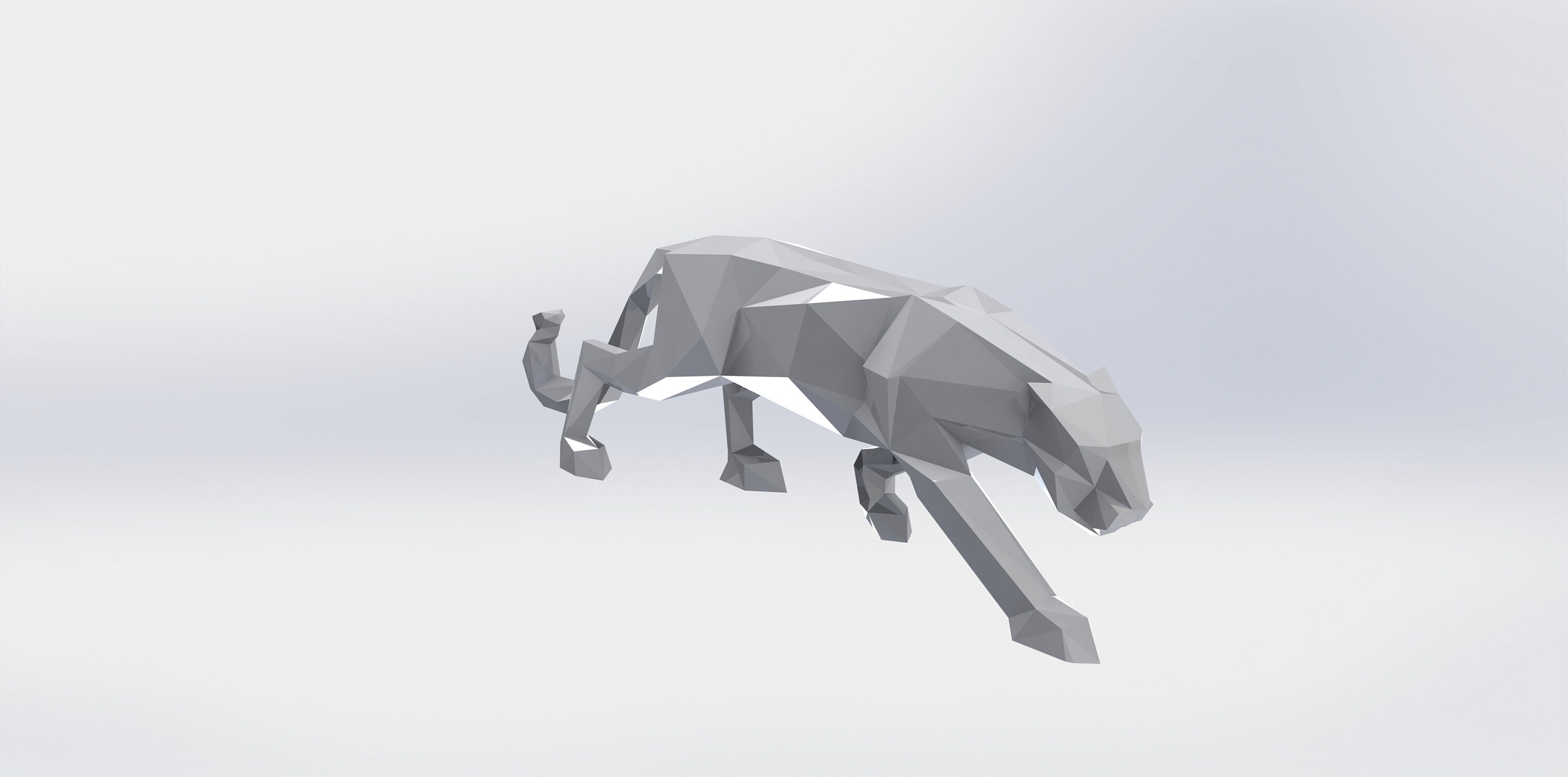 Panther Low Poly Resin - Etsy UK