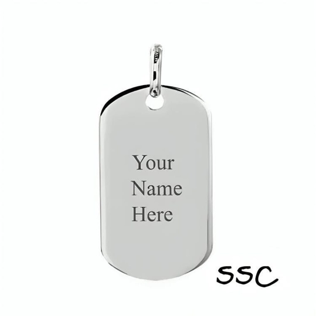 Sterling Silver Dog Tag, Multiple Sizes Available, Chain Sold ...