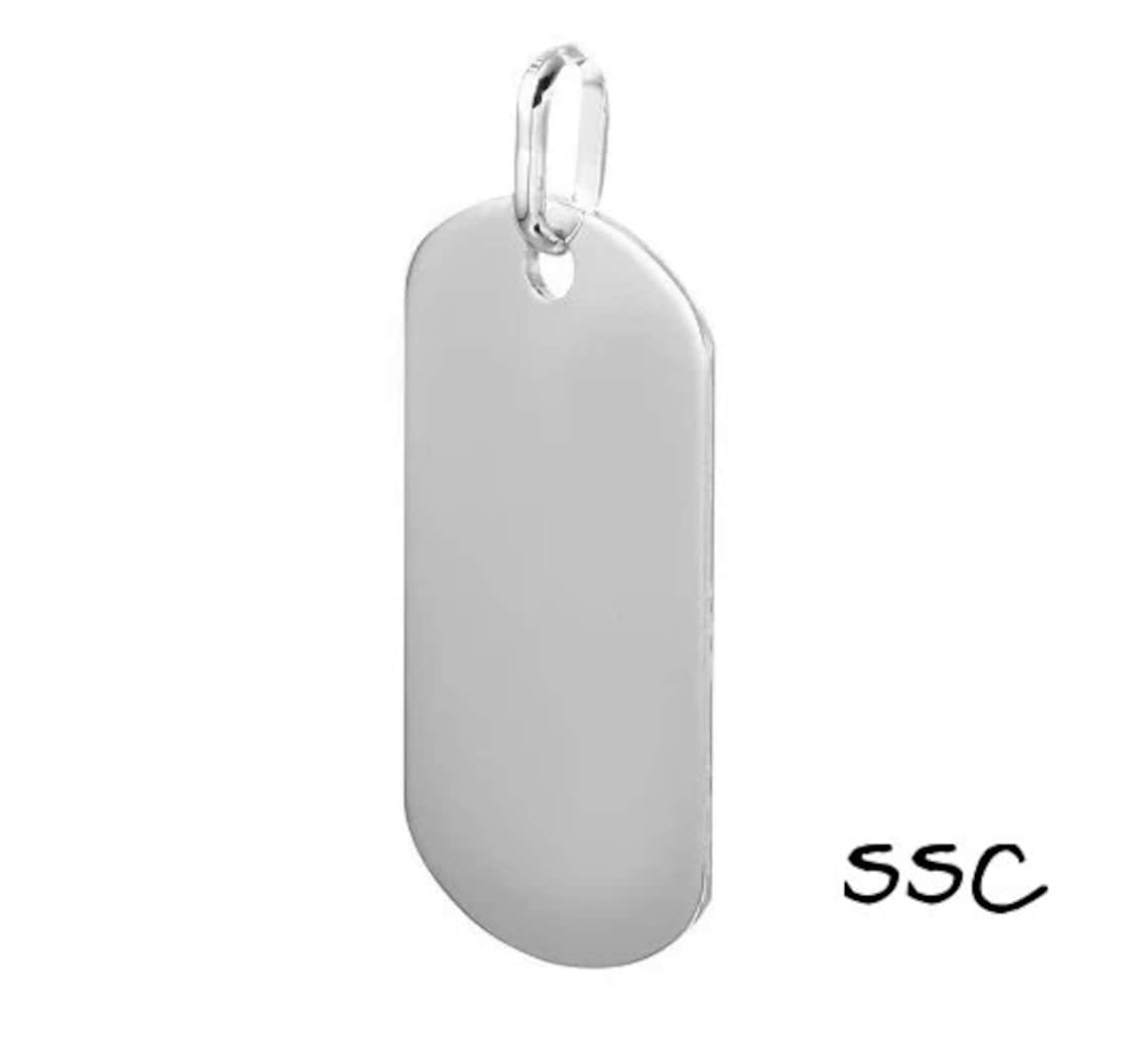 Sterling Silver Dog Tag, Multiple Sizes Available, Chain Sold ...