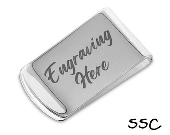 Sterling Silver Money Clip, Personalized, Free Laser Engraving - Etsy