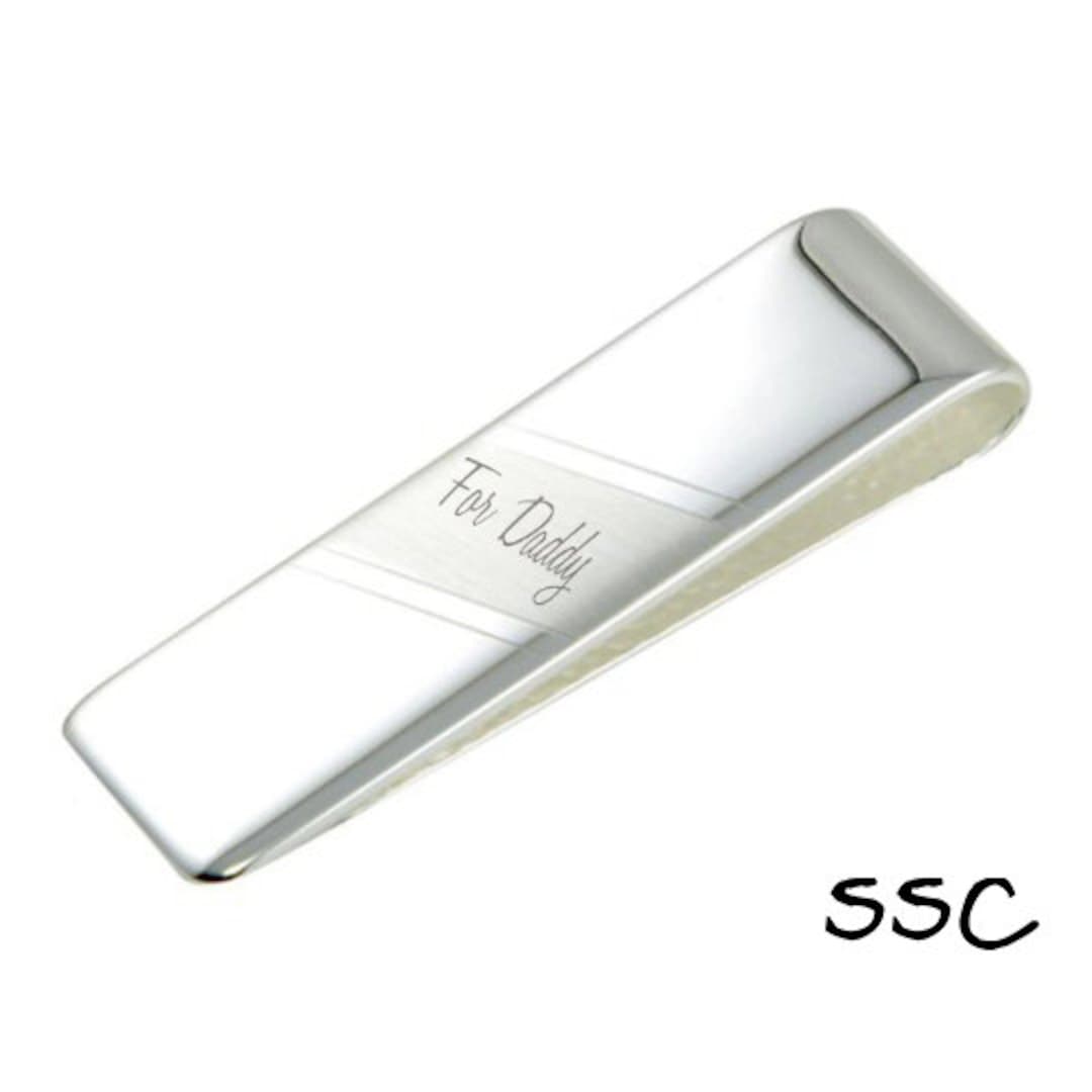 Sterling Silver Money Clip, Free Laser Engraving - Etsy