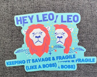 Leo Astrology Sticker Sheet - Etsy