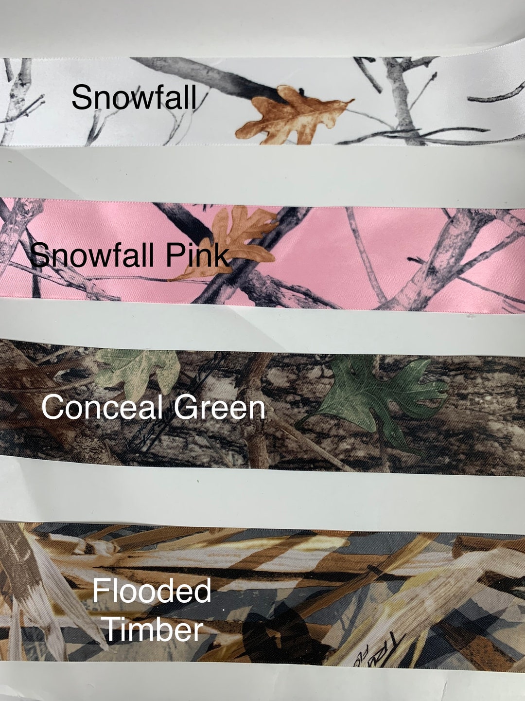 Camo Ribbon in Satin: 4 Sizes, 4 Prints - Etsy