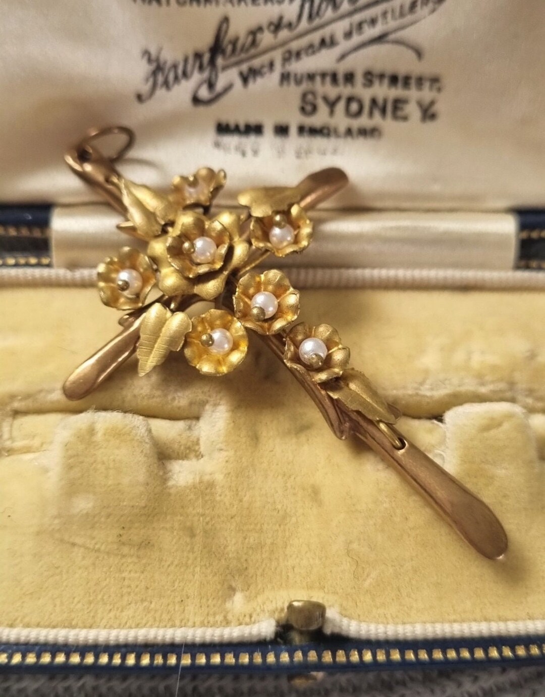 Reserved for Frankie***victorian 14K Gold Floral Cross Pendant With ...