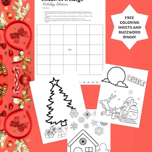 Printable Holiday Christmas BINGO Cards, Fun Easy BINGO Game for ...
