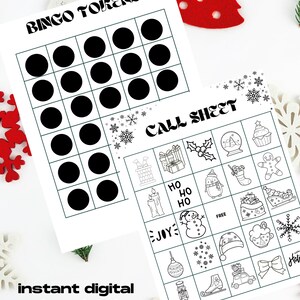 Printable Holiday Christmas BINGO Cards, Fun Easy BINGO Game for ...