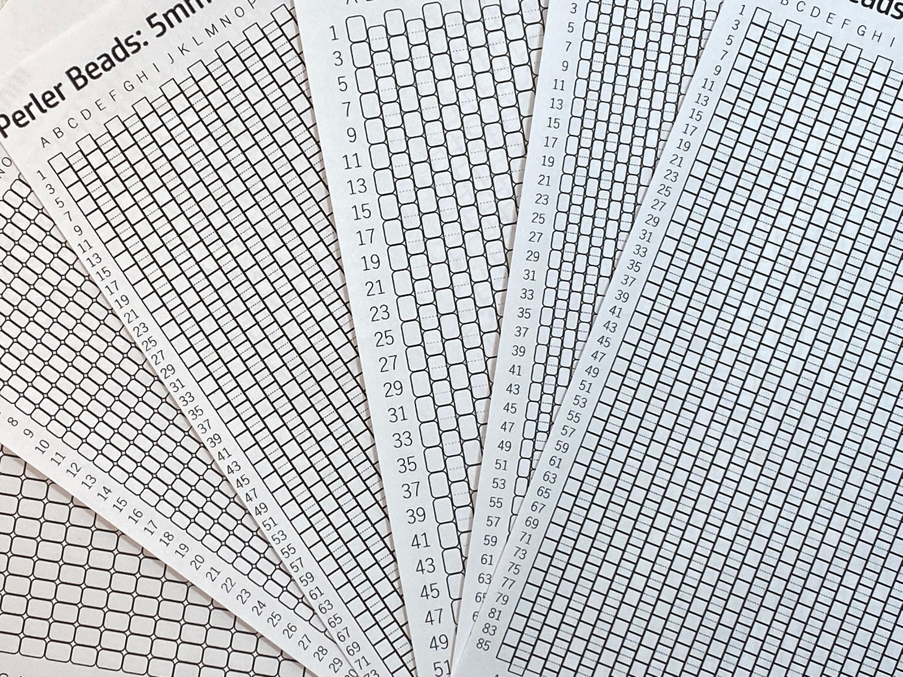 Pony Bead Graph Paper, Peyote, Brick, Loom Patterns (digital Download ...