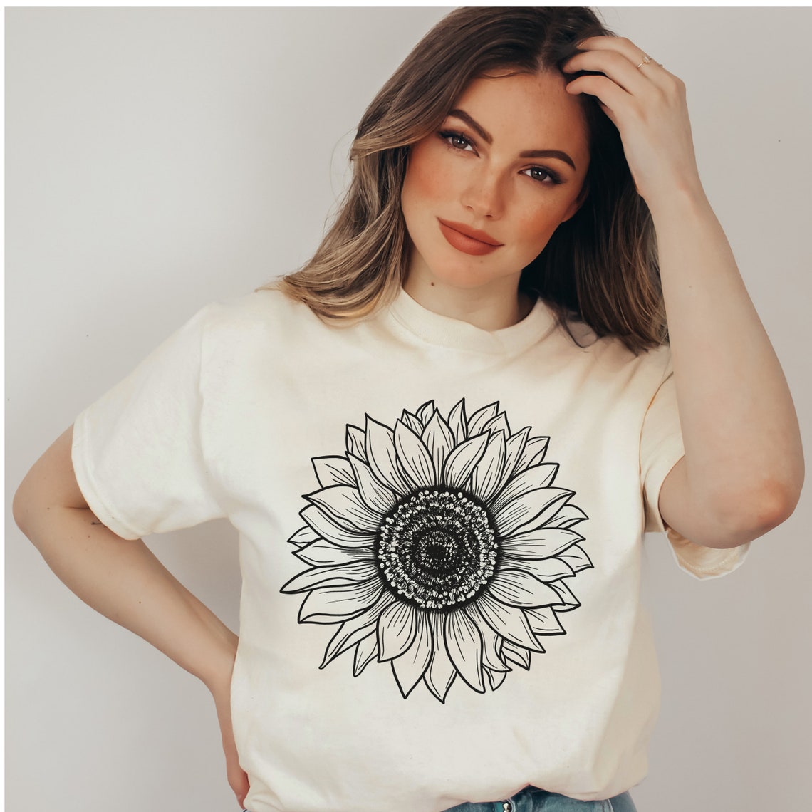 Sunflower Shirt Sunflower T-shirt Floral Tee Shirt Flower | Etsy