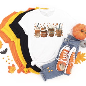 Fall Coffee Shirt, Pumpkin Spice Shirt, Cute Coffee Lover Tee Shirt ...