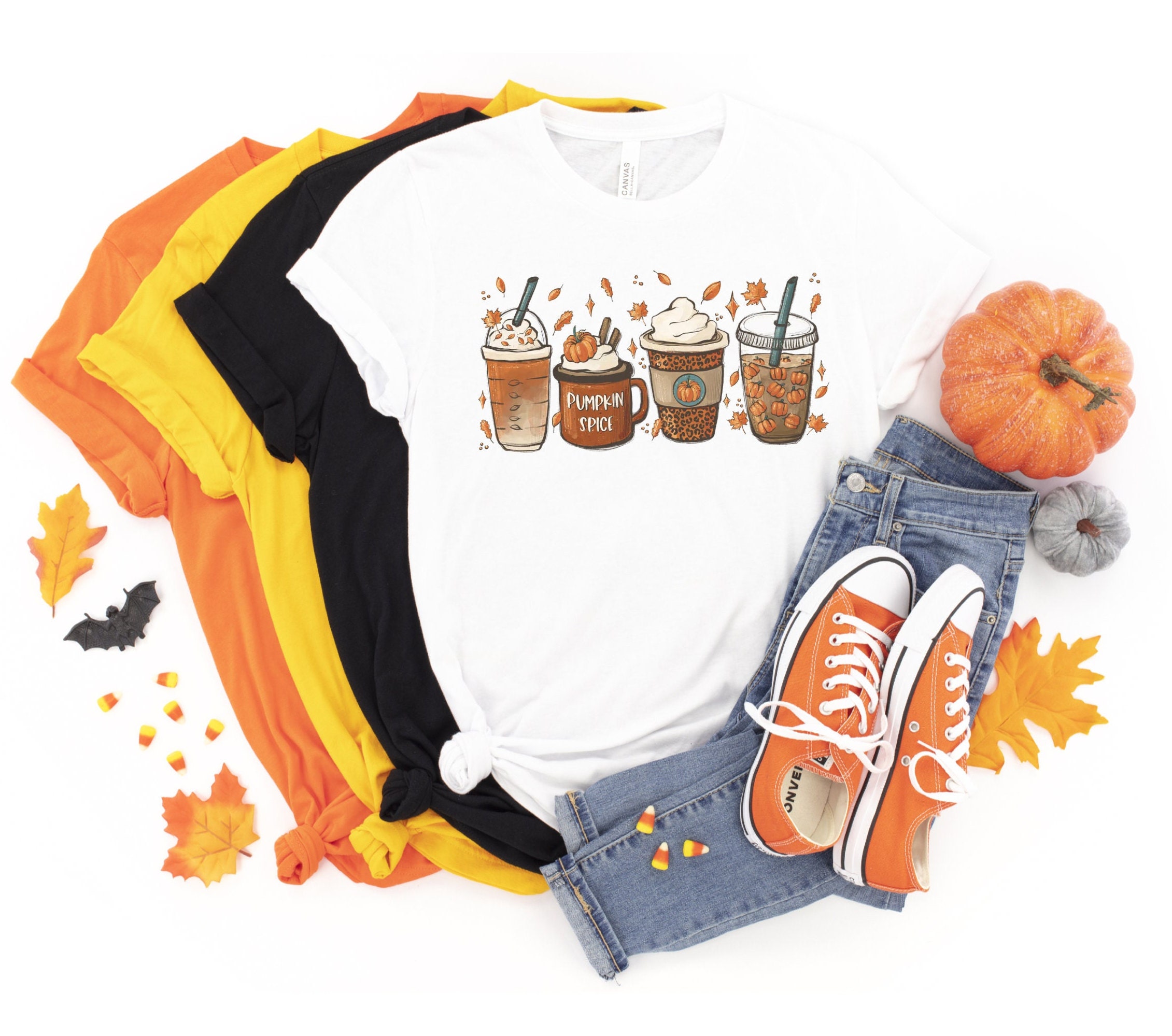 Fall Coffee Shirt, Pumpkin Spice Shirt, Cute Coffee Lover Tee Shirt ...