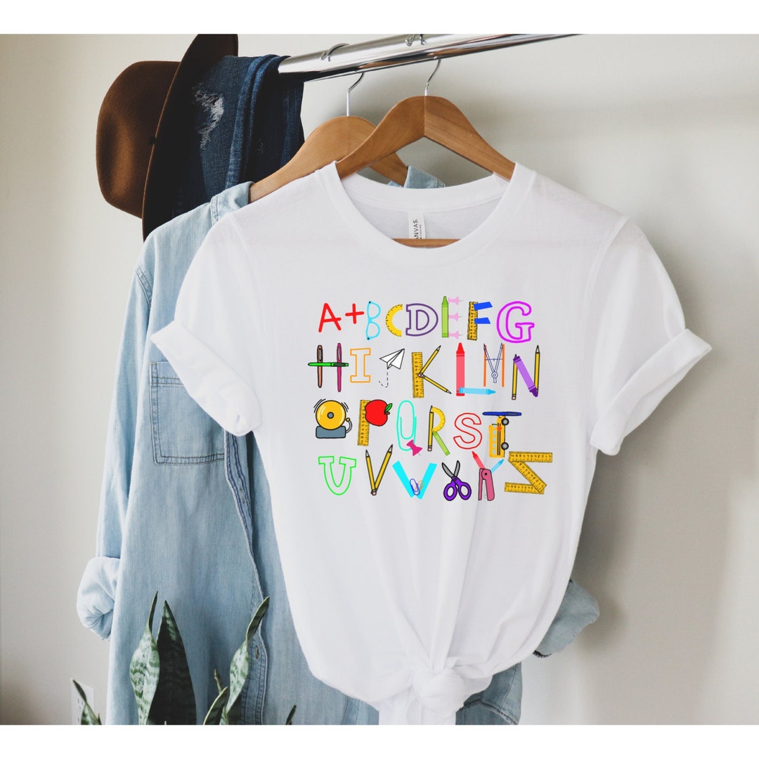 Alphabet Shirt, Alphabet Doodle Teacher Shirt, ABC Teacher T-shirt ...