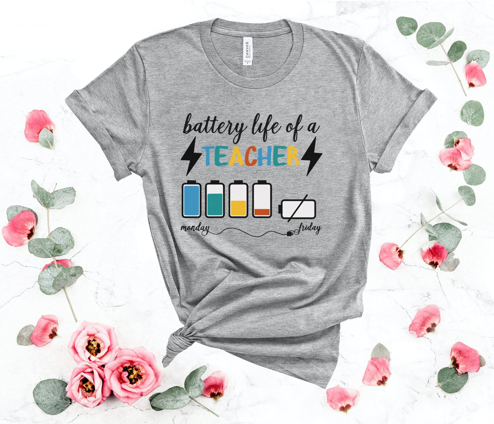 Battery Life of a Teacher Shirt Teacher Shirts Teacher Gifts - Etsy