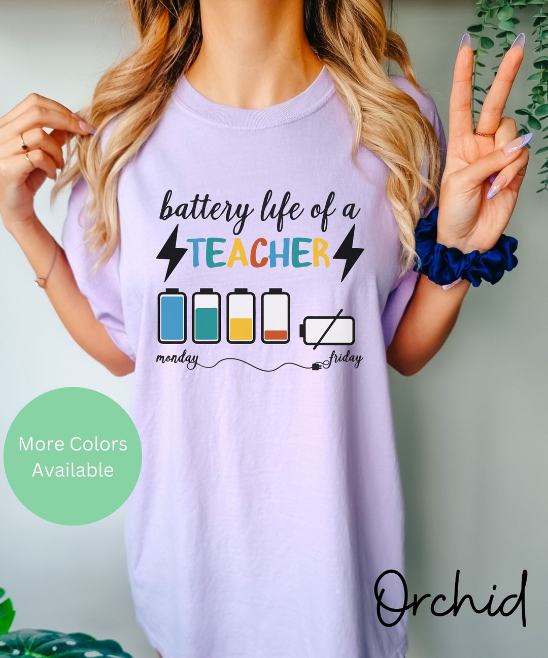 Battery Life of a Teacher Shirt Teacher Shirts Teacher Gifts Teacher ...