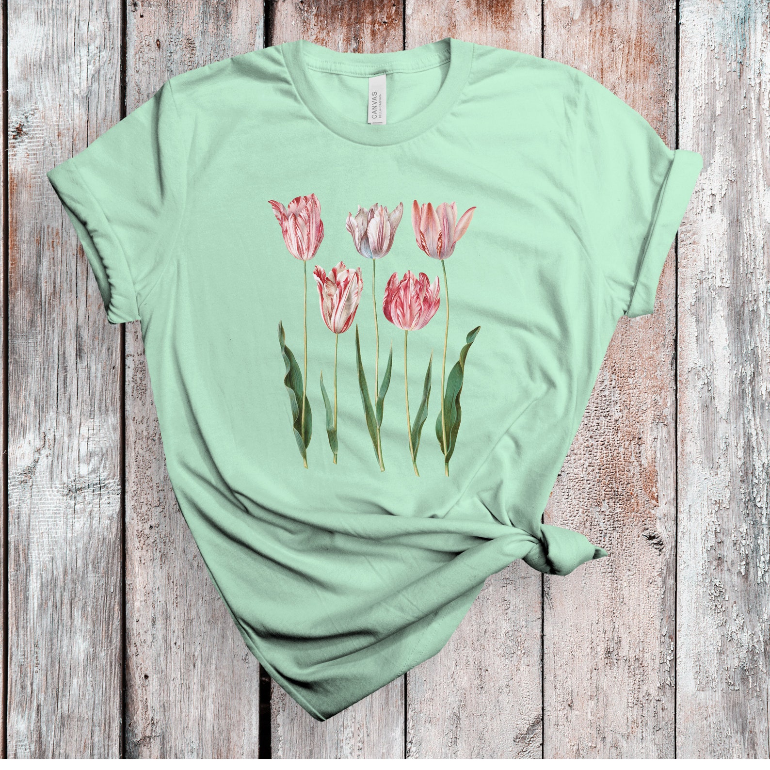 Tulip Shirt Wild Flowers Shirt Gift for Women Vintage Floral Tshirt ...