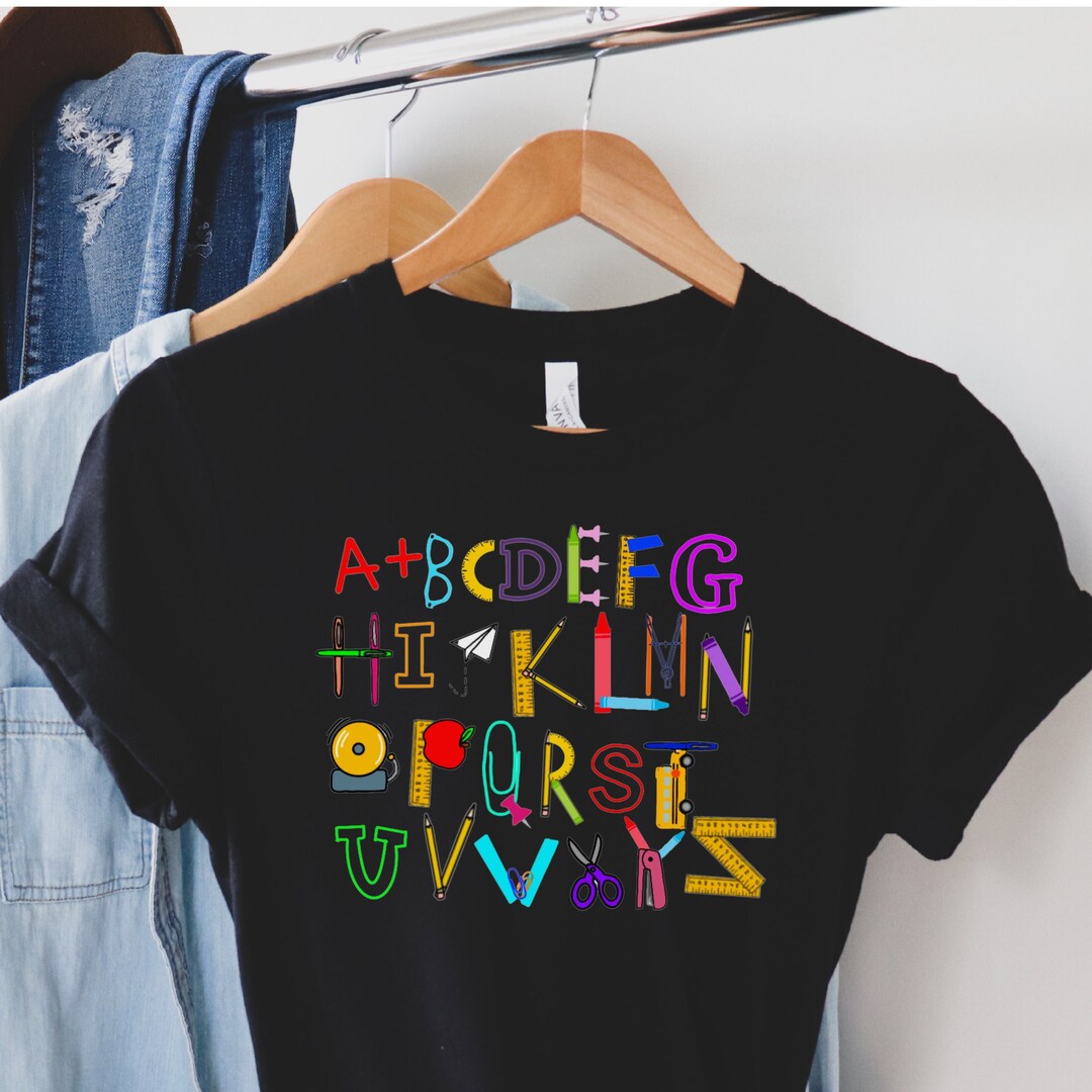 Alphabet Shirt, Alphabet Doodle Teacher Shirt, ABC Teacher T-shirt ...