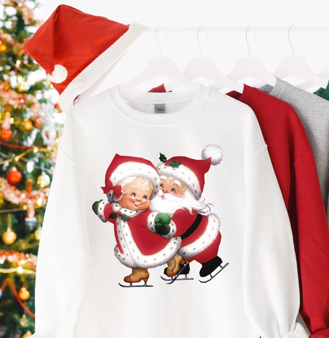Santa Claus Christmas Sweater Retro Christmas Sweatshirt Vintage ...