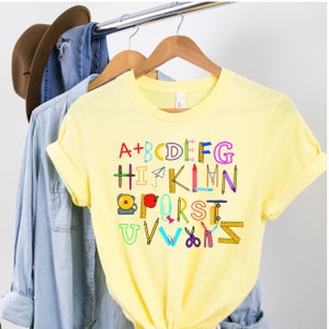 Alphabet Shirt, Alphabet Doodle Teacher Shirt, ABC Teacher T-shirt ...