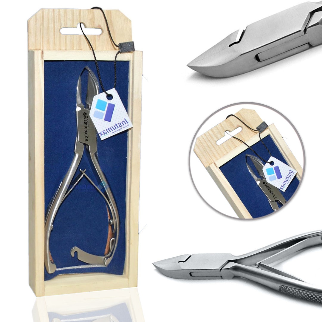 Podiatry Toe Nail Clipper Cutter for Thick Nails – Sharp Curved Edge ...