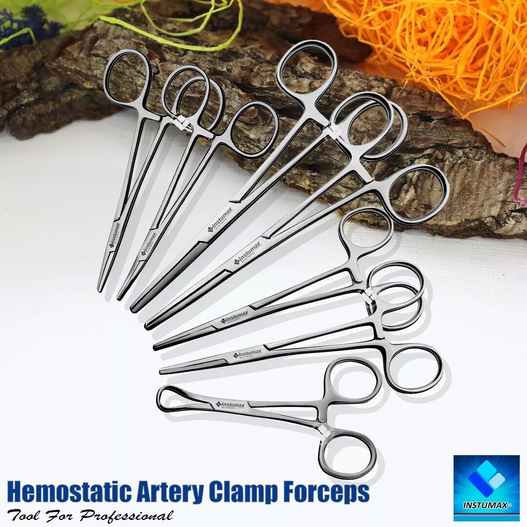 Handcrafted Hemostat Forceps Artery Clamp Needle Holder for Veterinary ...