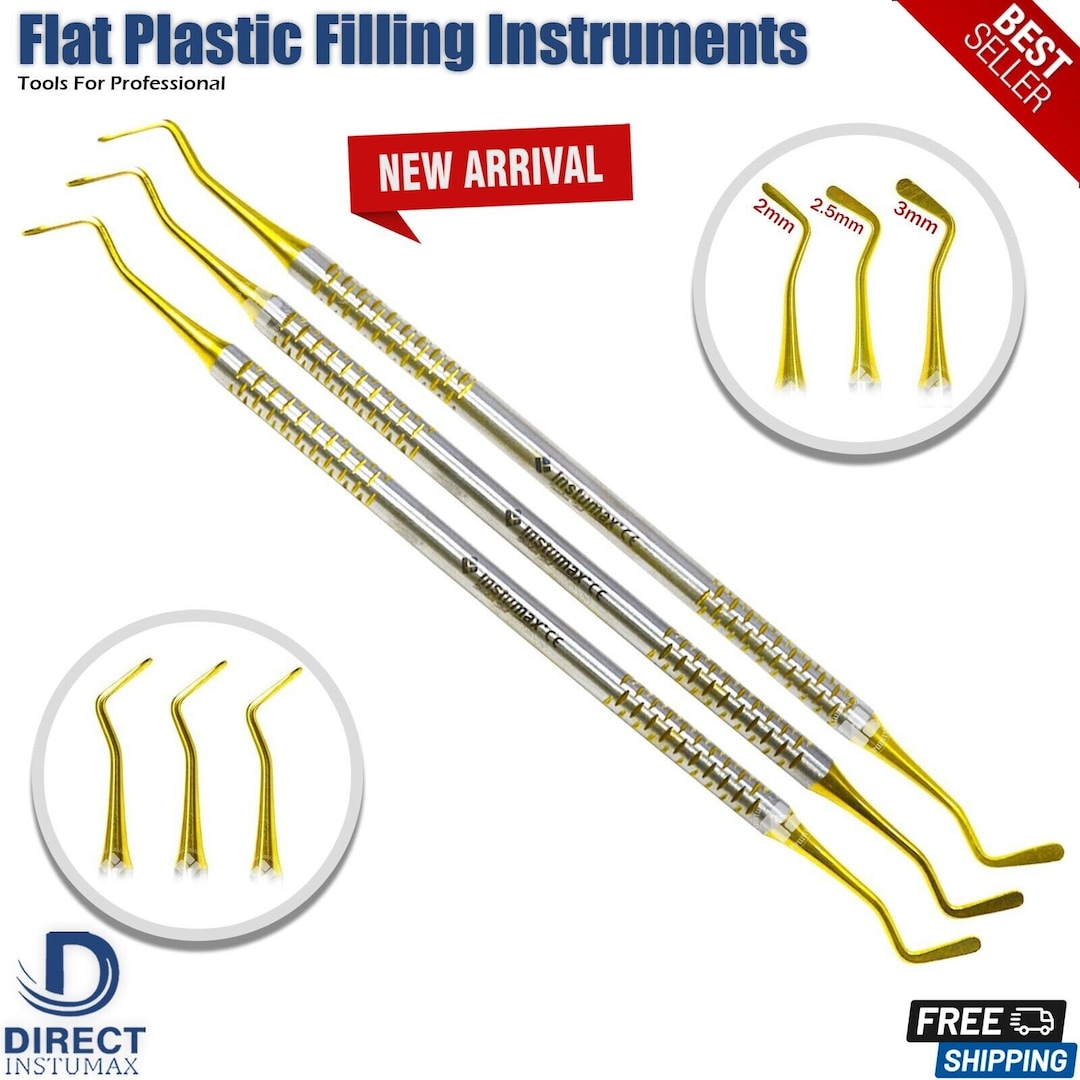 Dental Flat Plastic 2mm, 2.5mm, 3mm Set of 3 Composite Filling ...