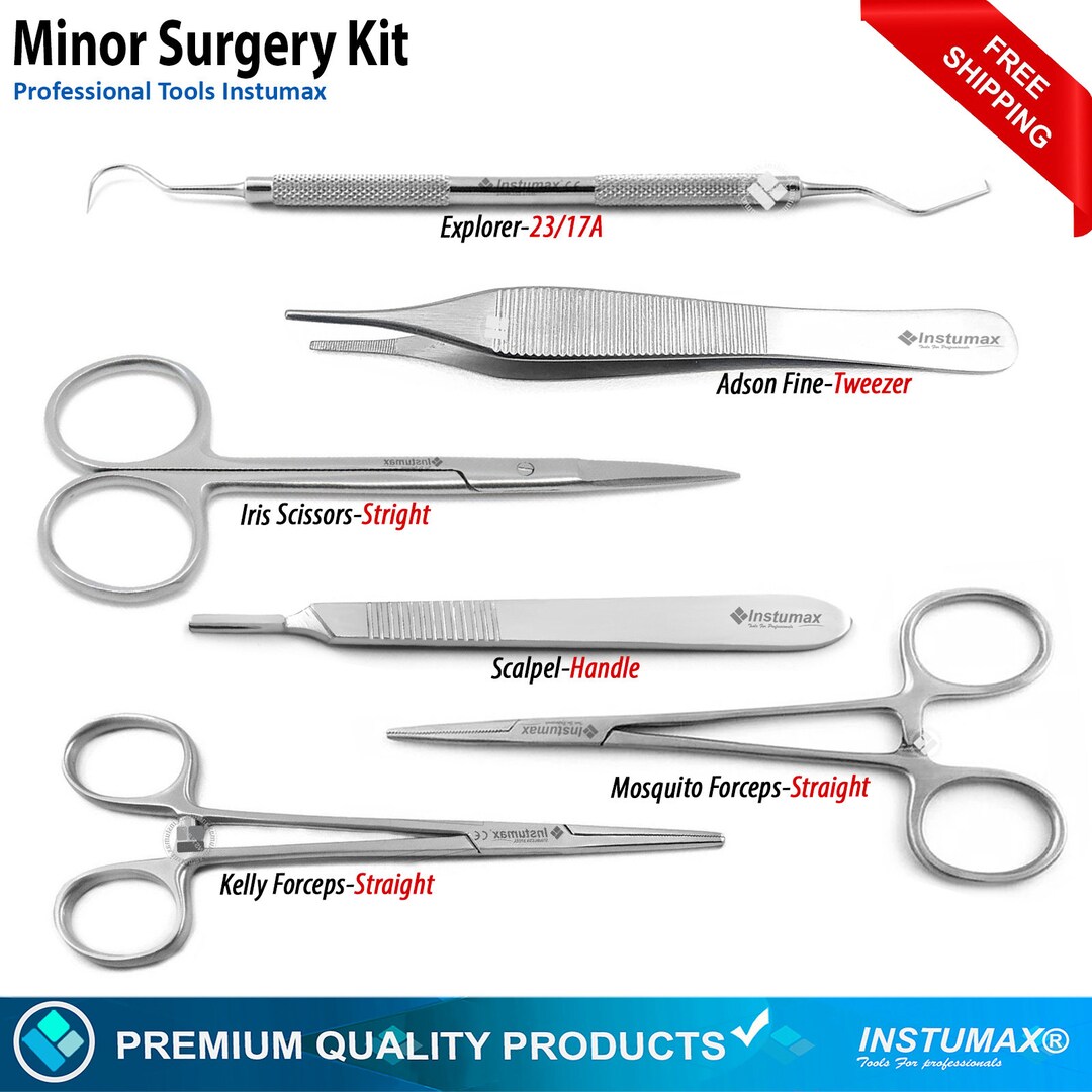 6pieces Kit Minor Surgery Kit Medical Surgical Lab Instruments Students ...