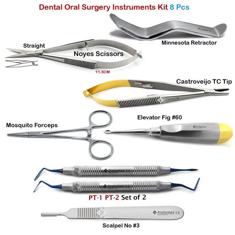 Periodontal Oral Surgery Kit Dental Tooth PDL Luxating Elevators Sinus ...