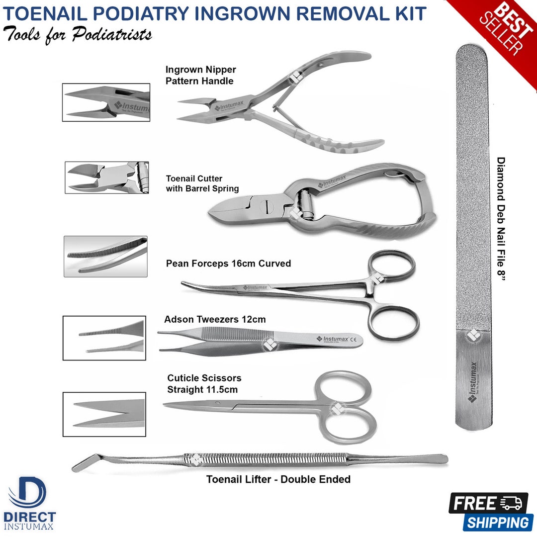 Professional Toenail Removal Kit Ingrown Cutter Nipper Cuticle Scissors ...