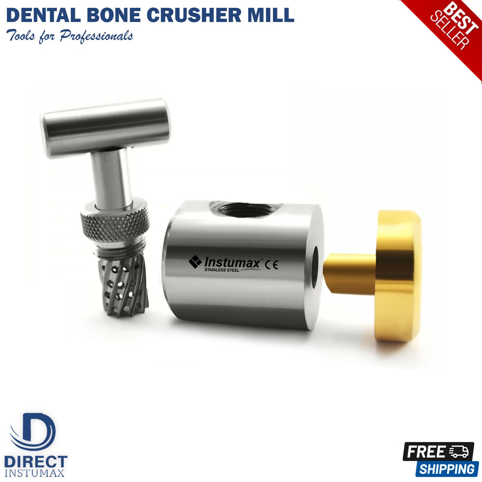 Dental Bone Crusher Grinder Mill Implant Bone Grafting Augmentation ...
