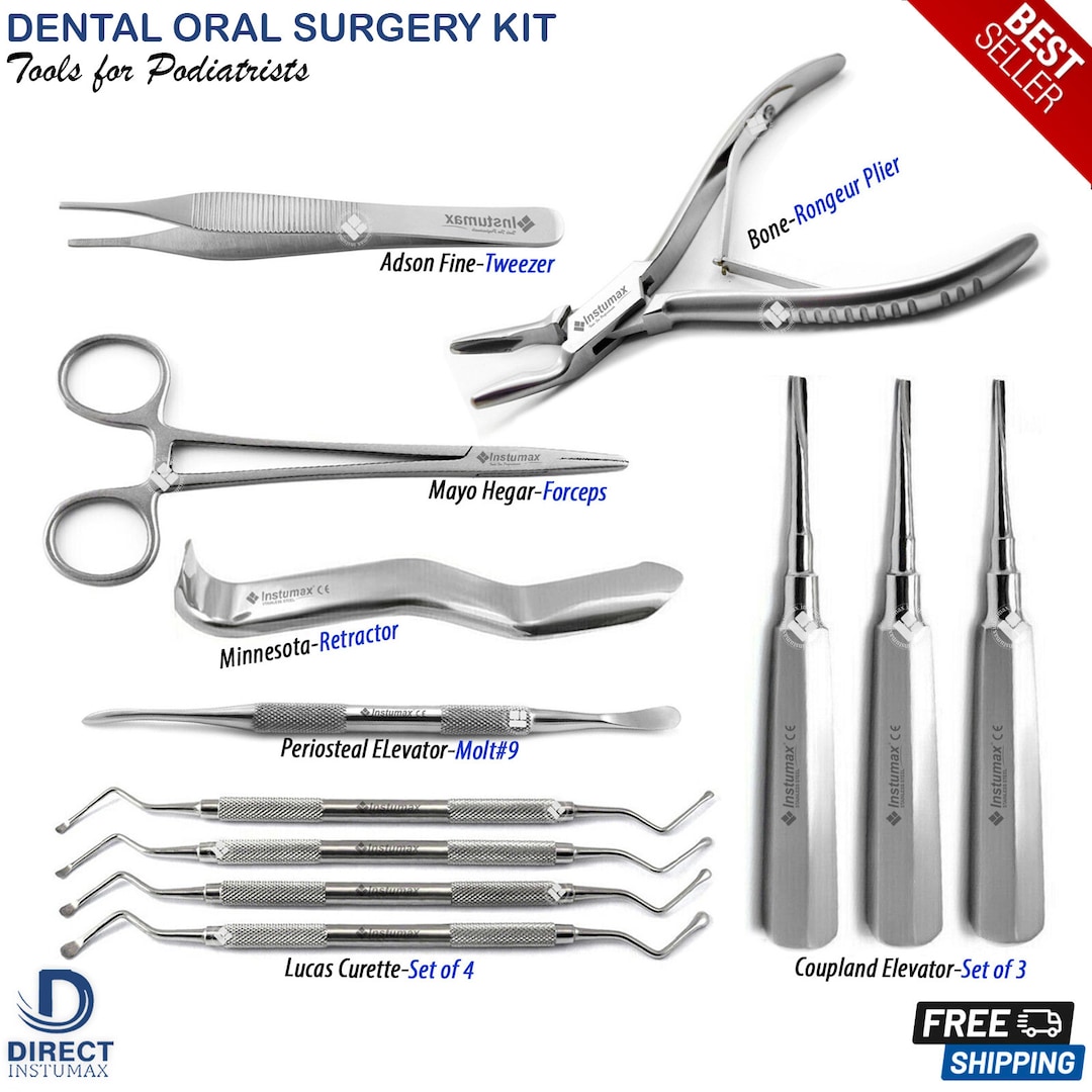 Dental Implant Kit Oral Surgery Tooth Luxating Elevators Coupland ...