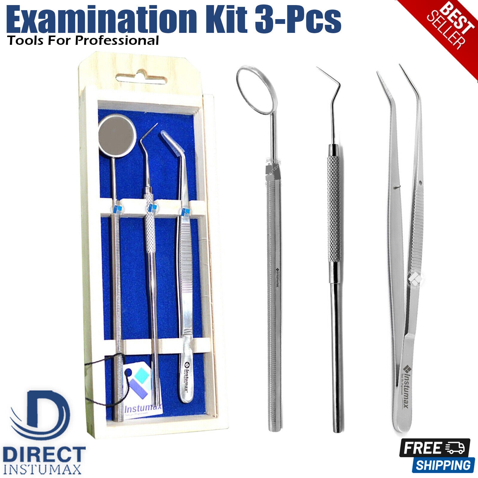 Dental Tools Kit Tooth Scaler and Scraper Double Headed Plaque Tarter ...