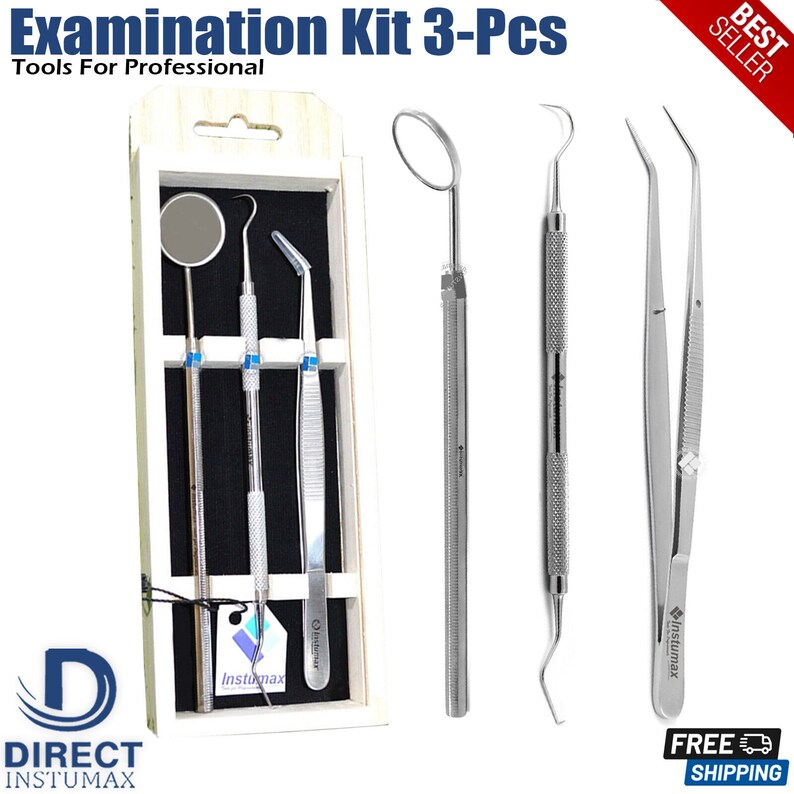 Dental Tools Kit Tooth Scaler and Scraper Double Headed Plaque Tarter ...