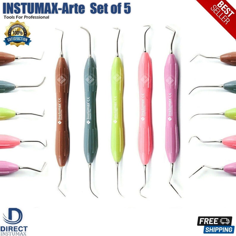 5pcs Dental Composite Filling Instruments Kit Restoration Placement ...