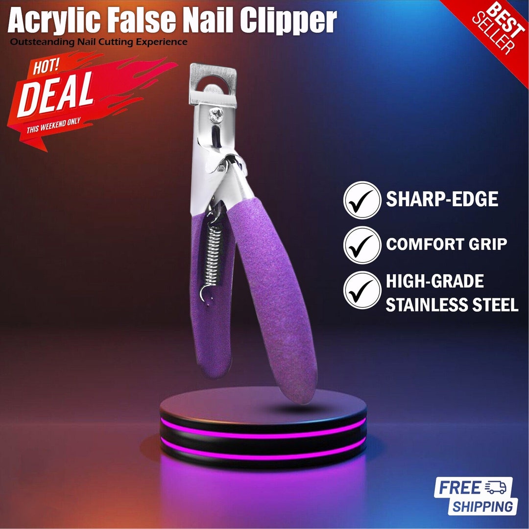 Purple Grip Nail Art 3 Way Acrylic UV Gel False Fake Nail Salon ...