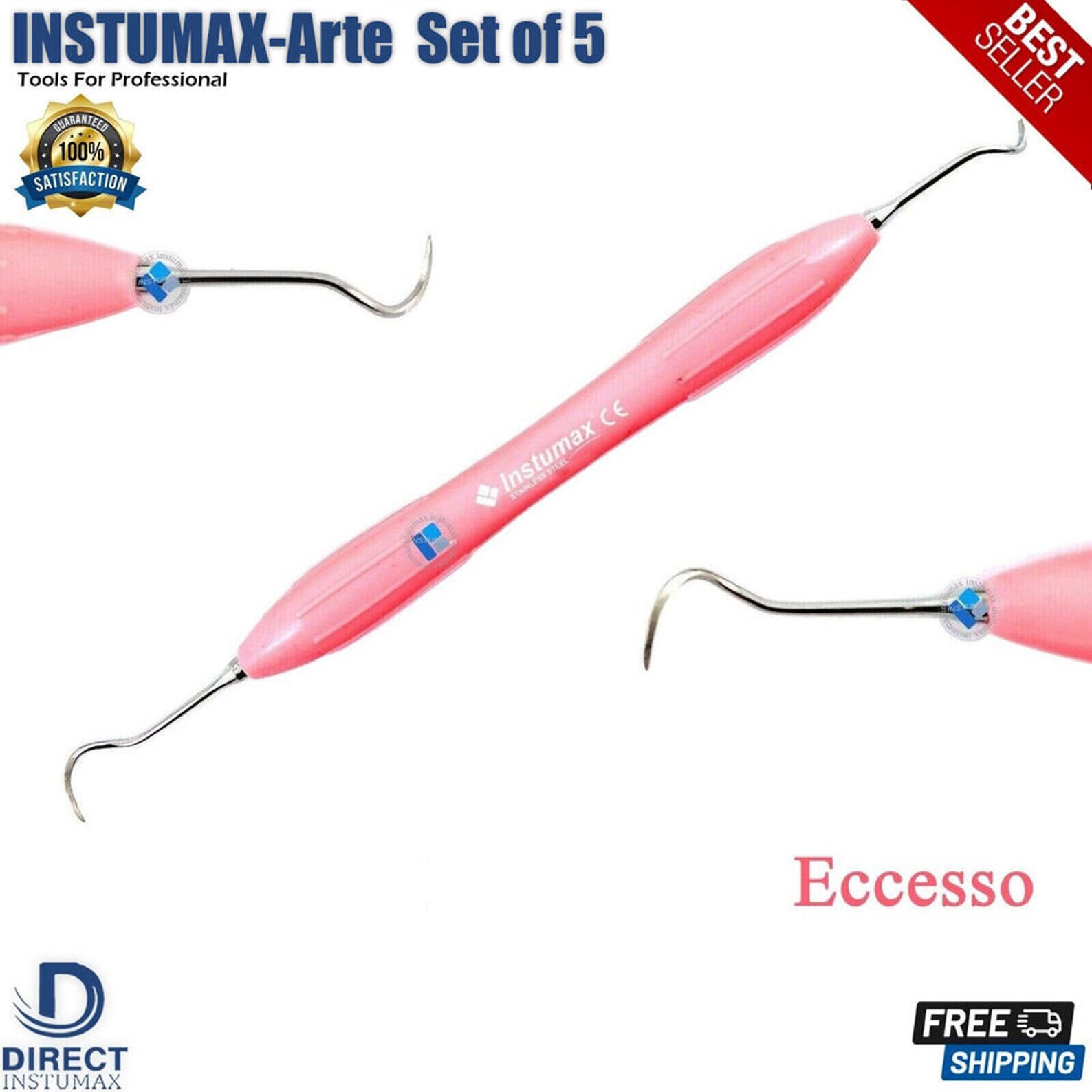 5pcs Dental Composite Filling Instruments Kit Restoration Placement ...