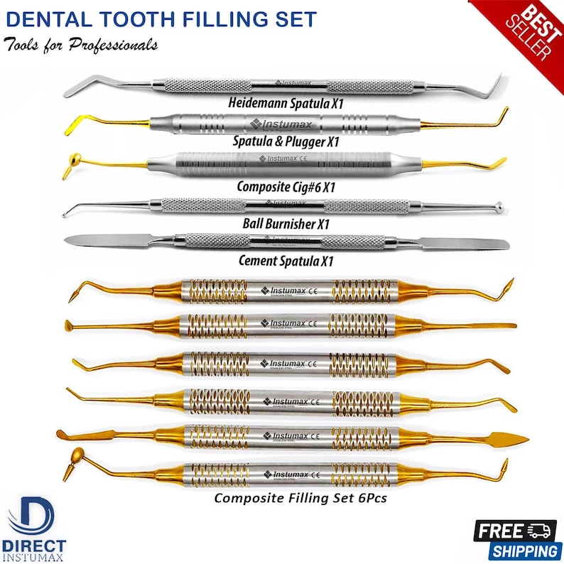 Dental Amalgam Filling Set - Spatula, Plugger, Condenser & Burnisher ...