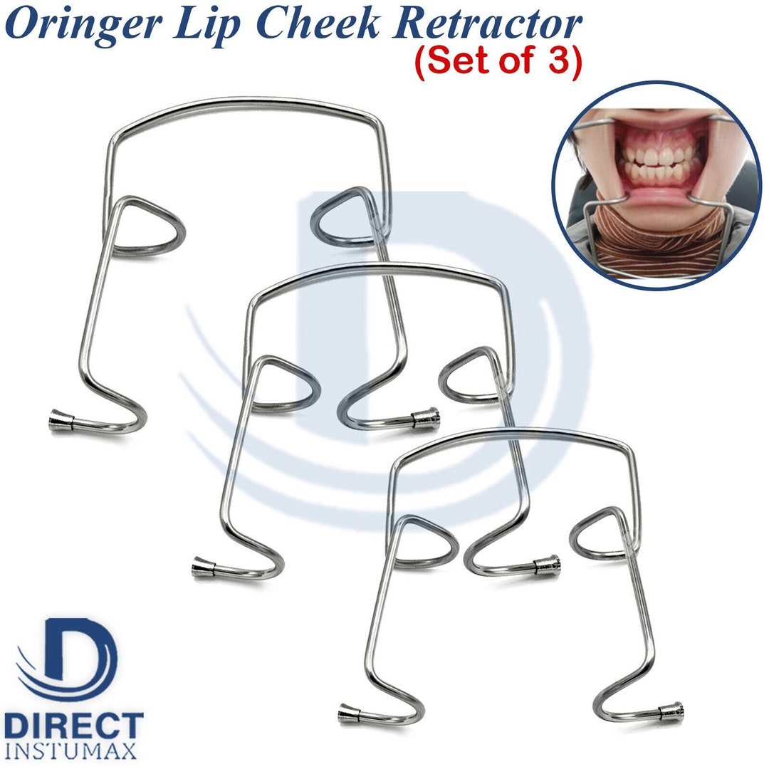 INSTUMAX Set of 3 Dental Surgical Oringer Lip-cheek Retractors Self ...