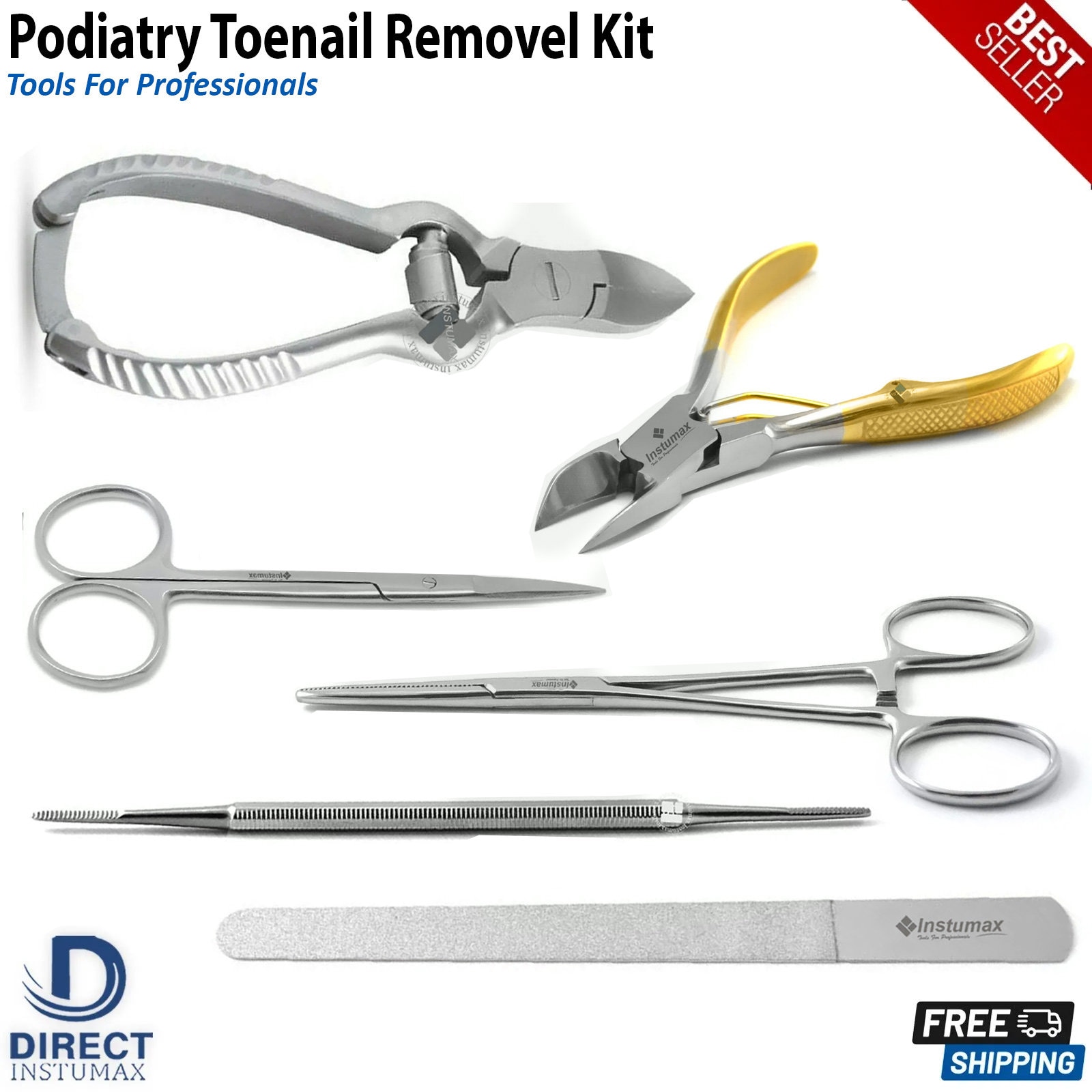 Professional Toenail Tools Kit, Nail Foot Ingrown Toenail Removal ...