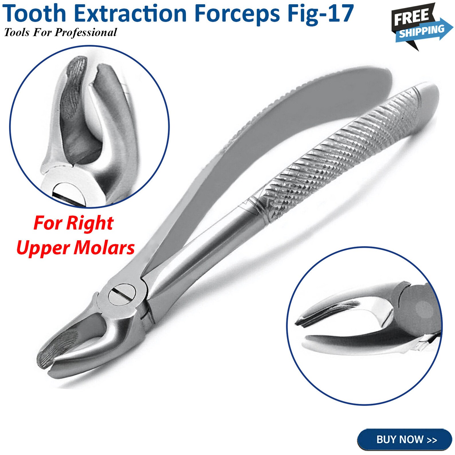 Dental Tooth Extracting Forceps Fig 17 Surgical for Upper Molars Cheek ...