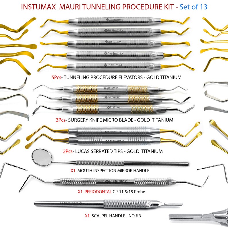 Periodontal Oral Surgery Kit Dental Tooth PDL Luxating Elevators Sinus ...