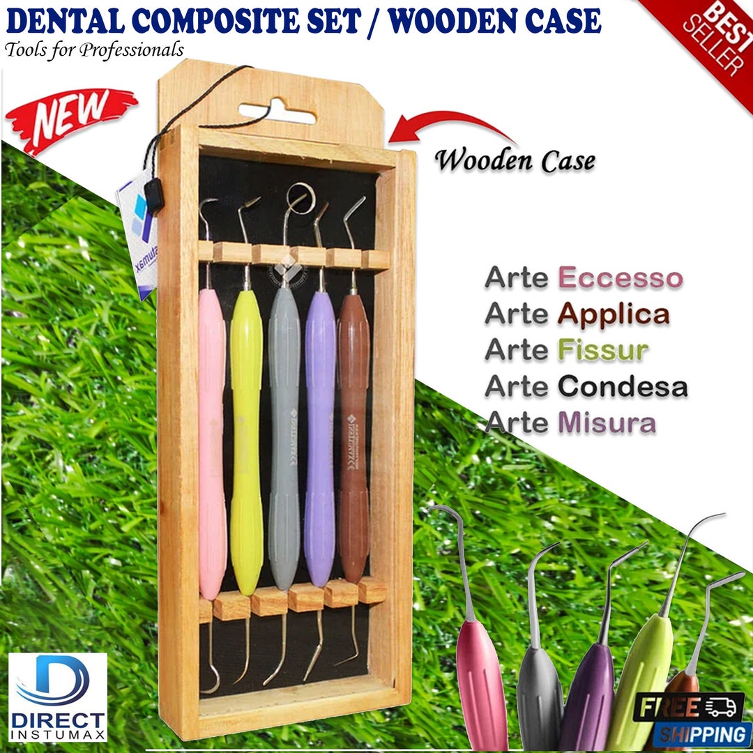 5pcs Dental Composite Filling Instruments Kit Restoration Placement ...