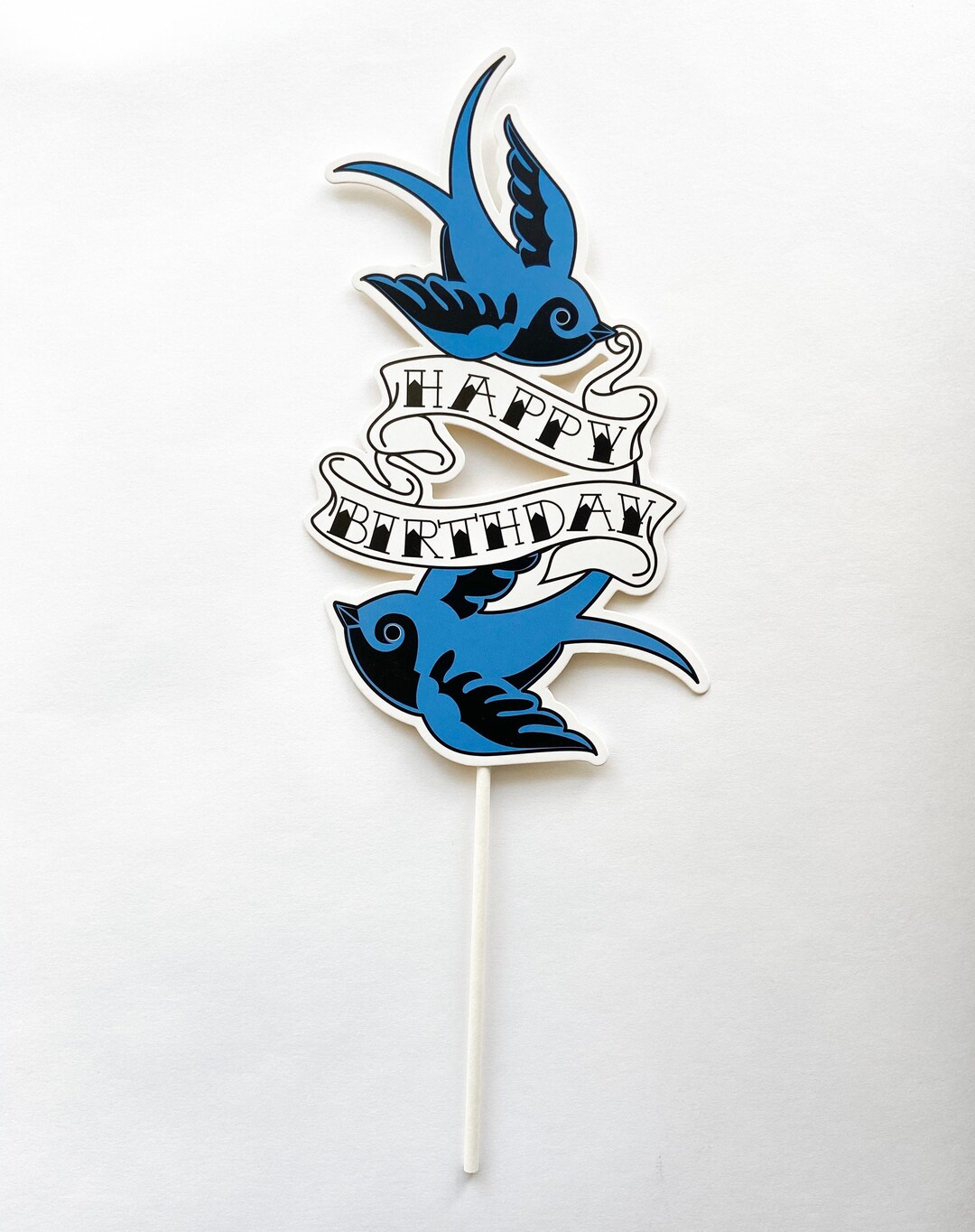Rockabilly Swallow Bird, Cake Topper, Rockabilly Cake Topper, 1950's ...