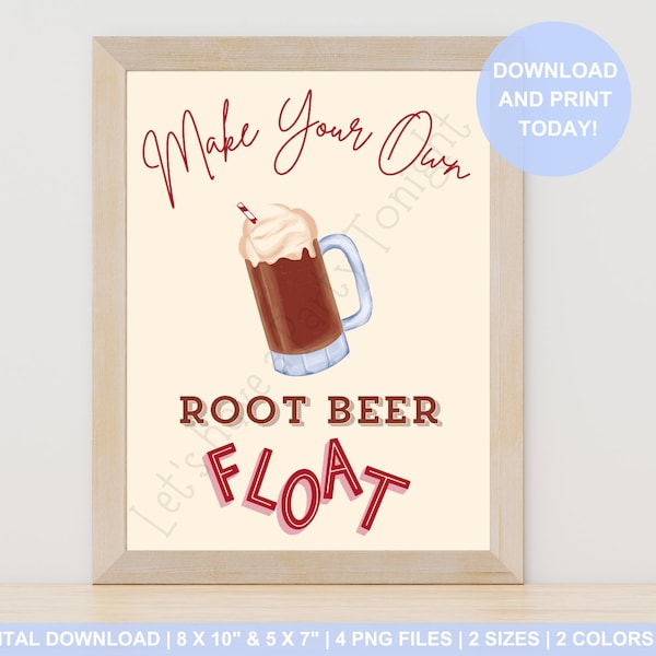 Root Beer Float Sign - Etsy